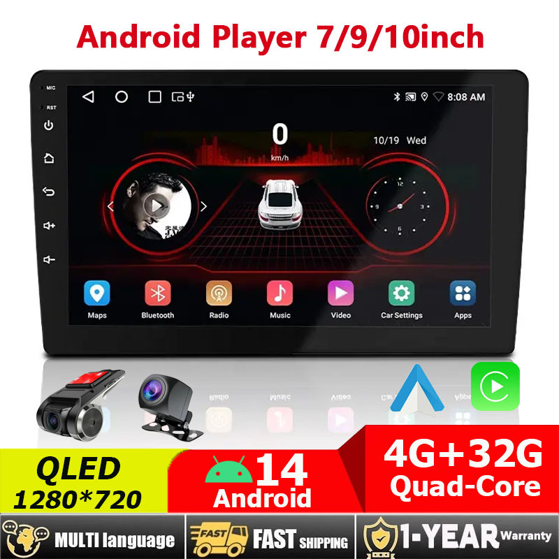 Qled 1280 720p Android Player With Wireless Apple Carplay Android