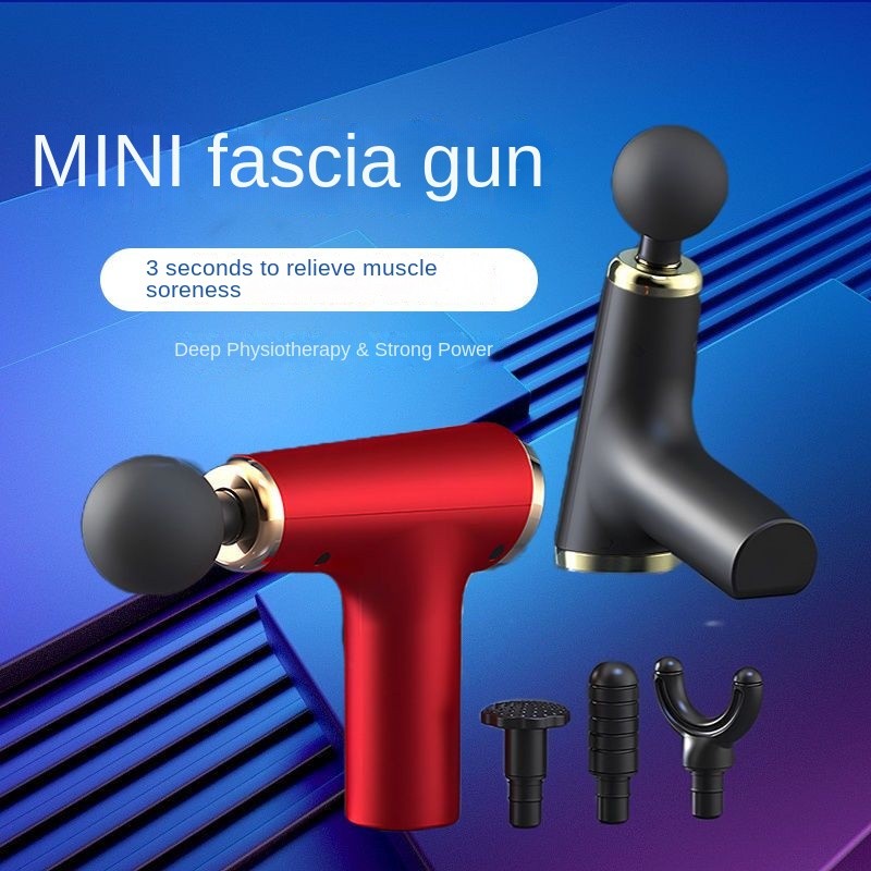 Spot goods Mini Fascia Gun Double Headed Fascia Gun Massage Fascia Gu ...