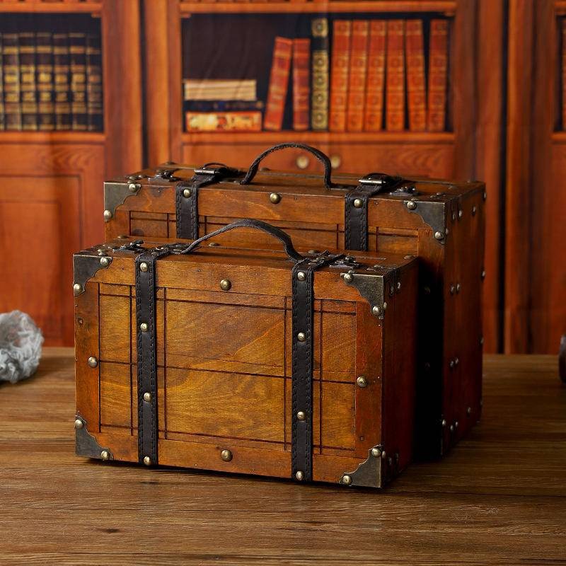 [Hot Sale] Old-fashioned Retro Portable Storage Box Portable Antique ...