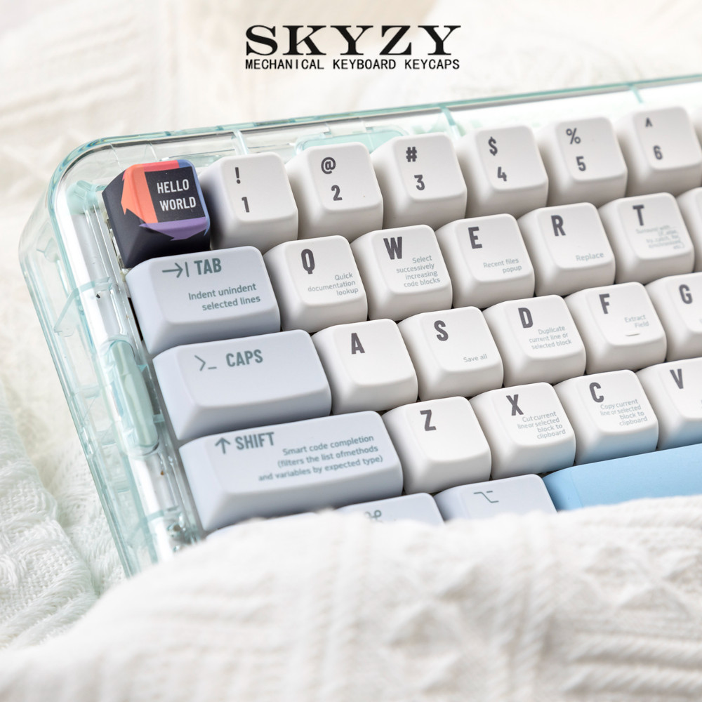 Programmer Keycaps MDA Profile Simple PBT Dye Sub Keycap set 75 percent ...