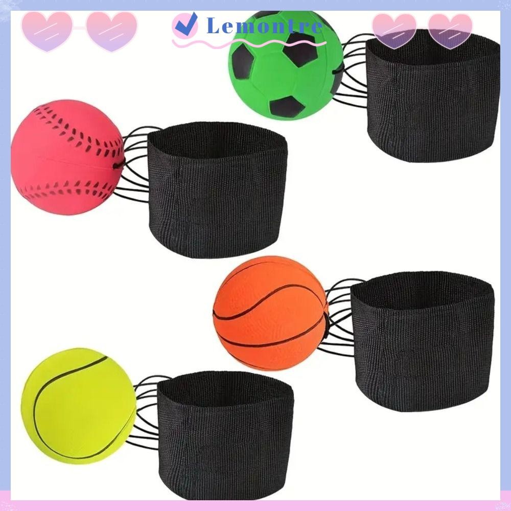 LEMONTRE Rubber Hand Ball, Kids Toys Elastic Return Sponge Ball, Game ...