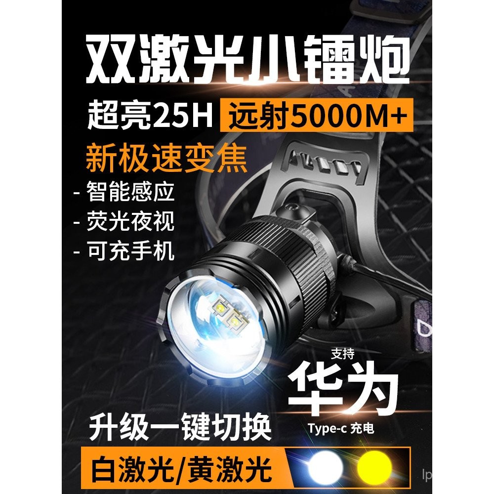 Shuosen Lampu Depan Cahaya Kuat yang dipasang di kepala Boleh dicas semula Lampu Suluh Ultra ...