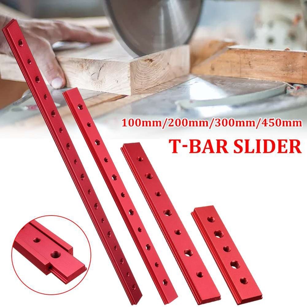 【ELECT】 100-450mm Aluminium Alloy T-track/T-Bar Slider Miter Jig DIY ...