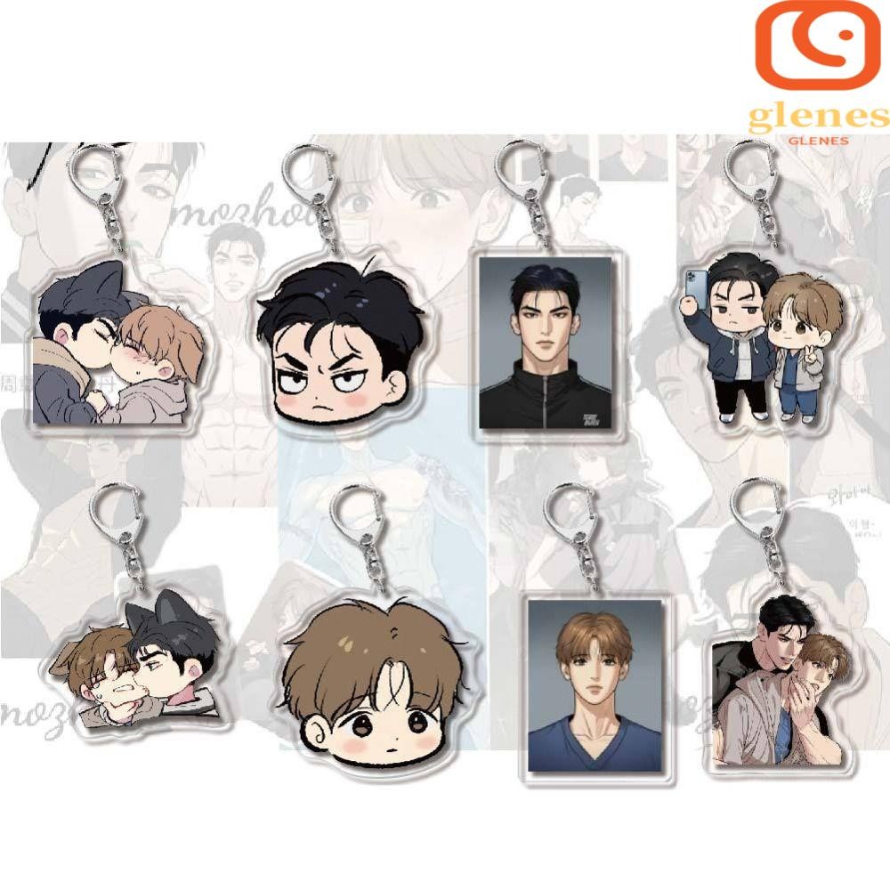 GLENES Manwha Jinx Keychain, Korean Manga BL Joo Jaekyung Kim Dan ...
