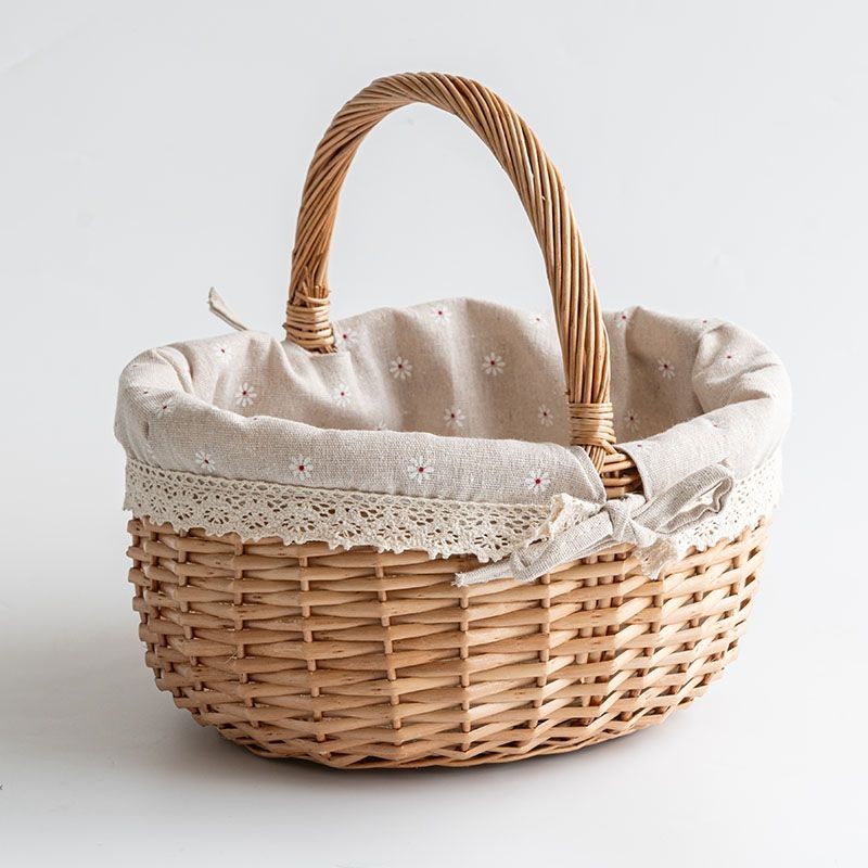 Picnic Basket Rattan Picnic Basket Storage Basket Shopping Basket Egg ...