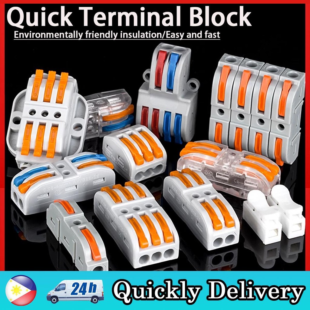 Fast Electrical Wire Connector Terminal with Secure Clamp for Lighting ...