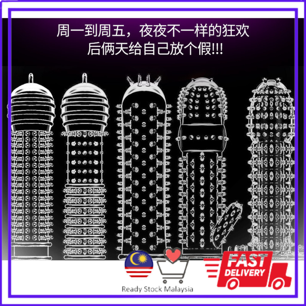 Crystal Hot Penis Condom Kondom Tahan Lama Reusable Sex Toy Alat Seks ...