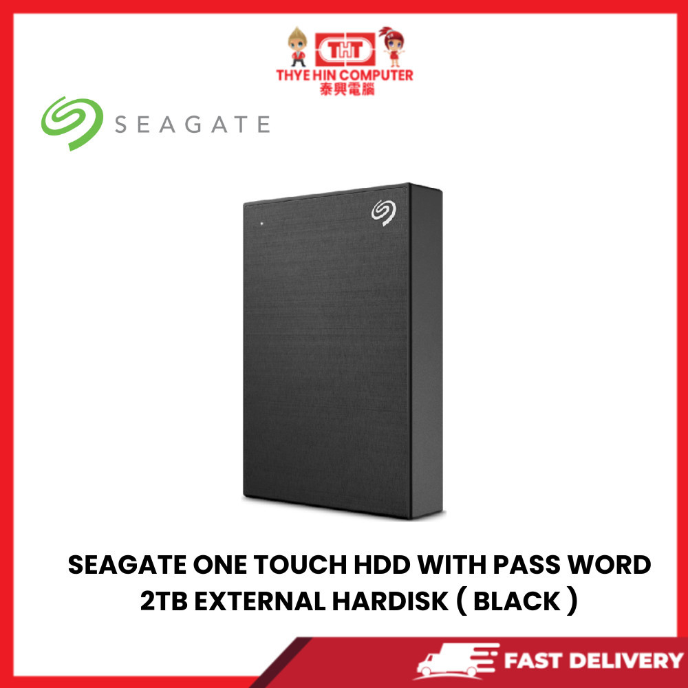 SEAGATE ONE TOUCH HDD WITH PASS WORD 2TB EXTERNAL HARDISK ( BLACK ...