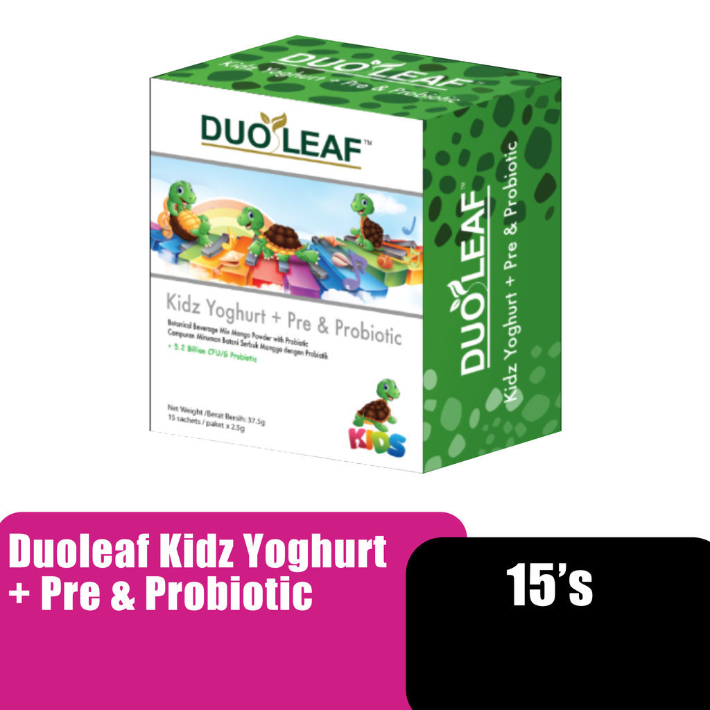 Duoleaf Kids Yogurt + Prebiotic & Probiotic 15's X 2.5g Sachet with ...
