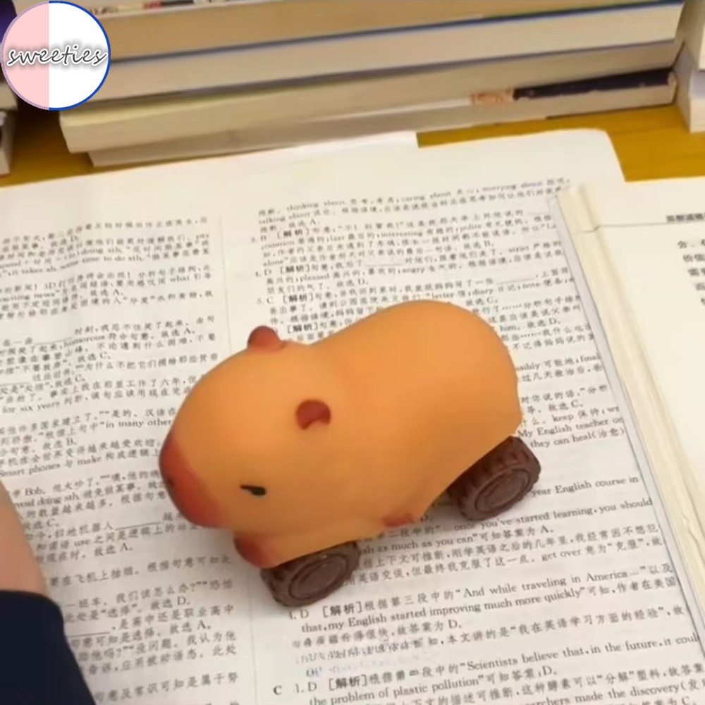 creative cartoon capybara pull-up car slow rebound decompression toy ...