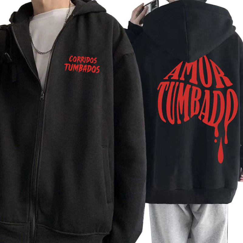 Singer Natanael Cano Corazon Tumbado Corridos Tumbados CT Love Zipper ...