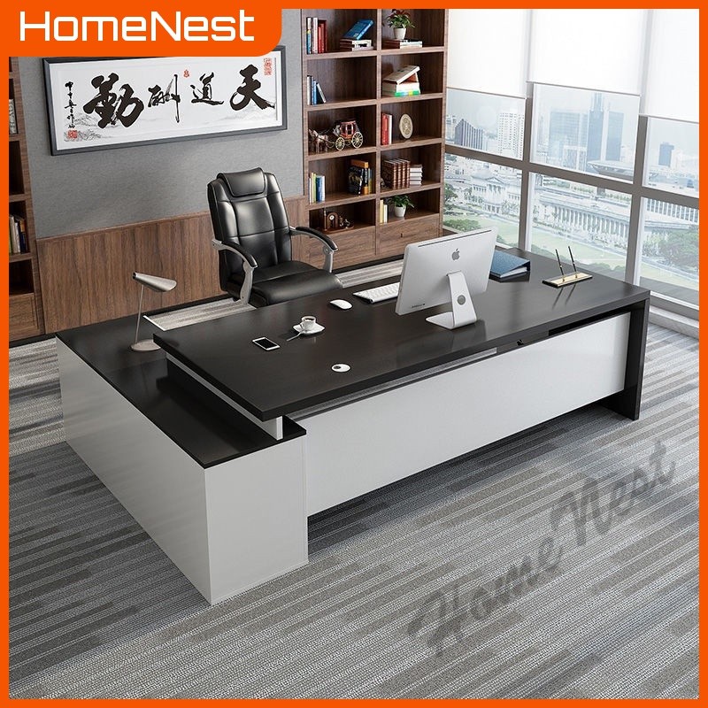 Office Table/ hide wire /Computer Table /Meja Office/ Study table ...