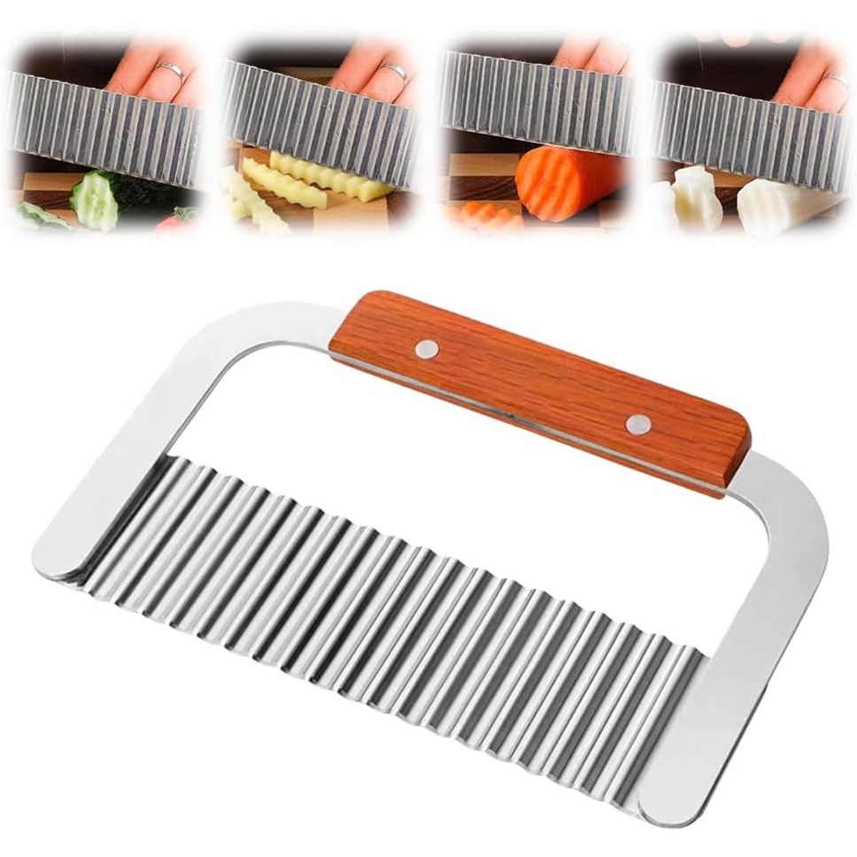 Crinkle Cutter, 2024 New Crinkle Chip Cutter, Stainless Steel Crinkle ...