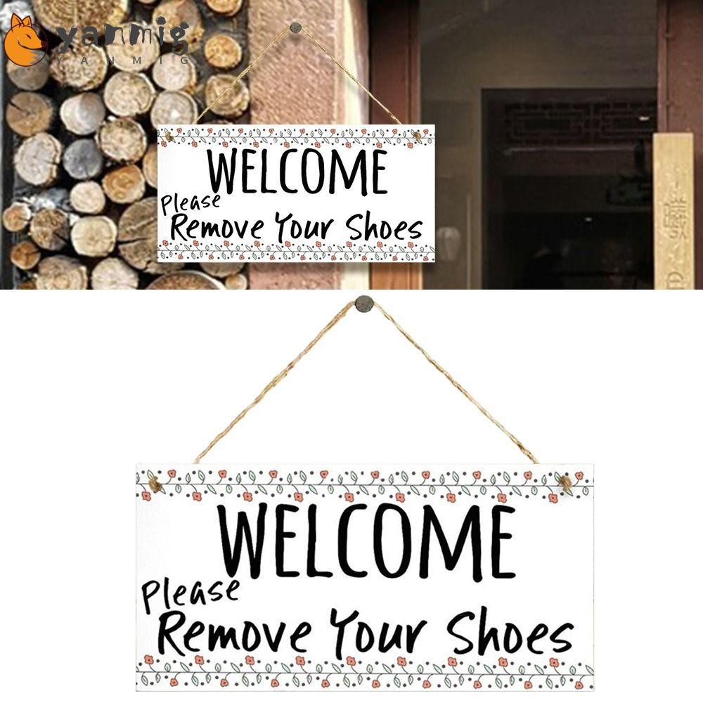 YANMIG Door Sign, Please Remove Your Shoes Reminder Signs Hotel ...