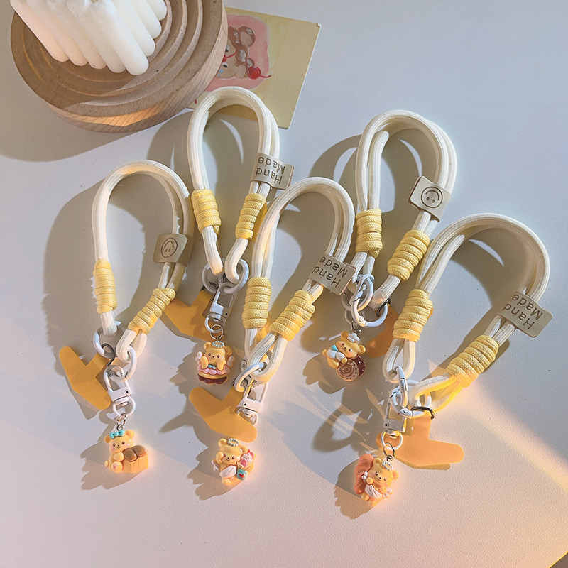Cartoon Cute Ice Cream Butter Bear Pendant Mobile Phone Lanyard ...