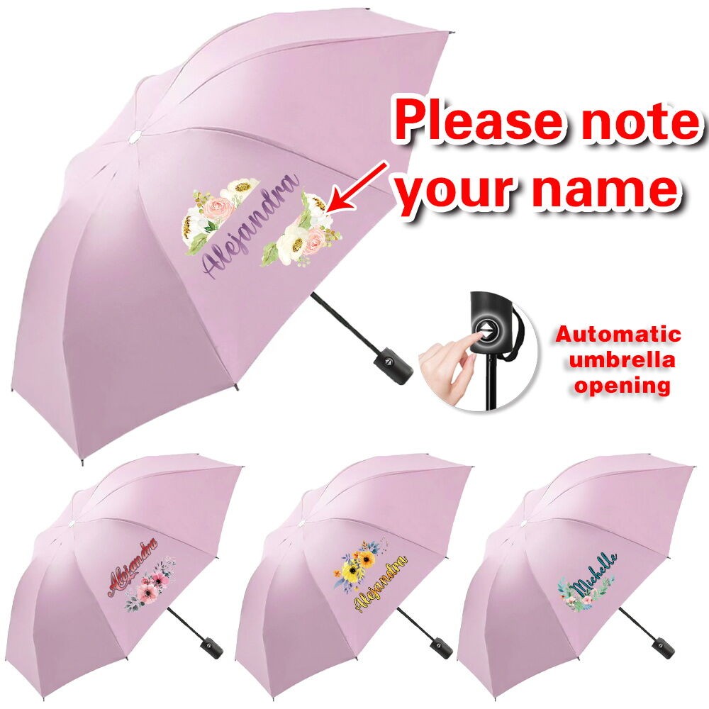 Custom Name pink Fully Automatic Intelligent Technology Umbrella ...