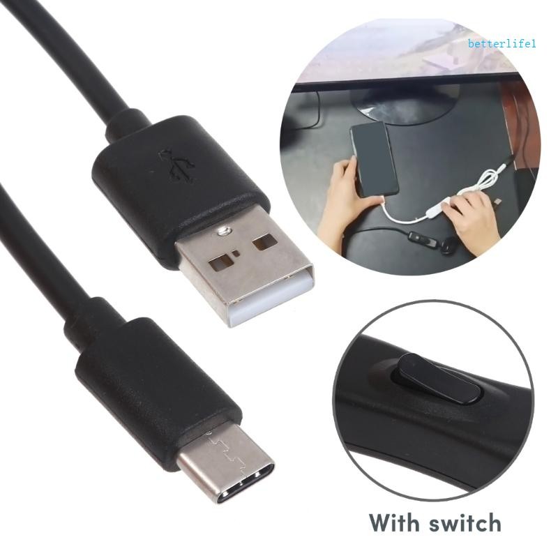 BTM USB-C Data Cable withSwitch Type-C USB2 0 Adapter Cord USB to Type C Supports Fast Charging ...