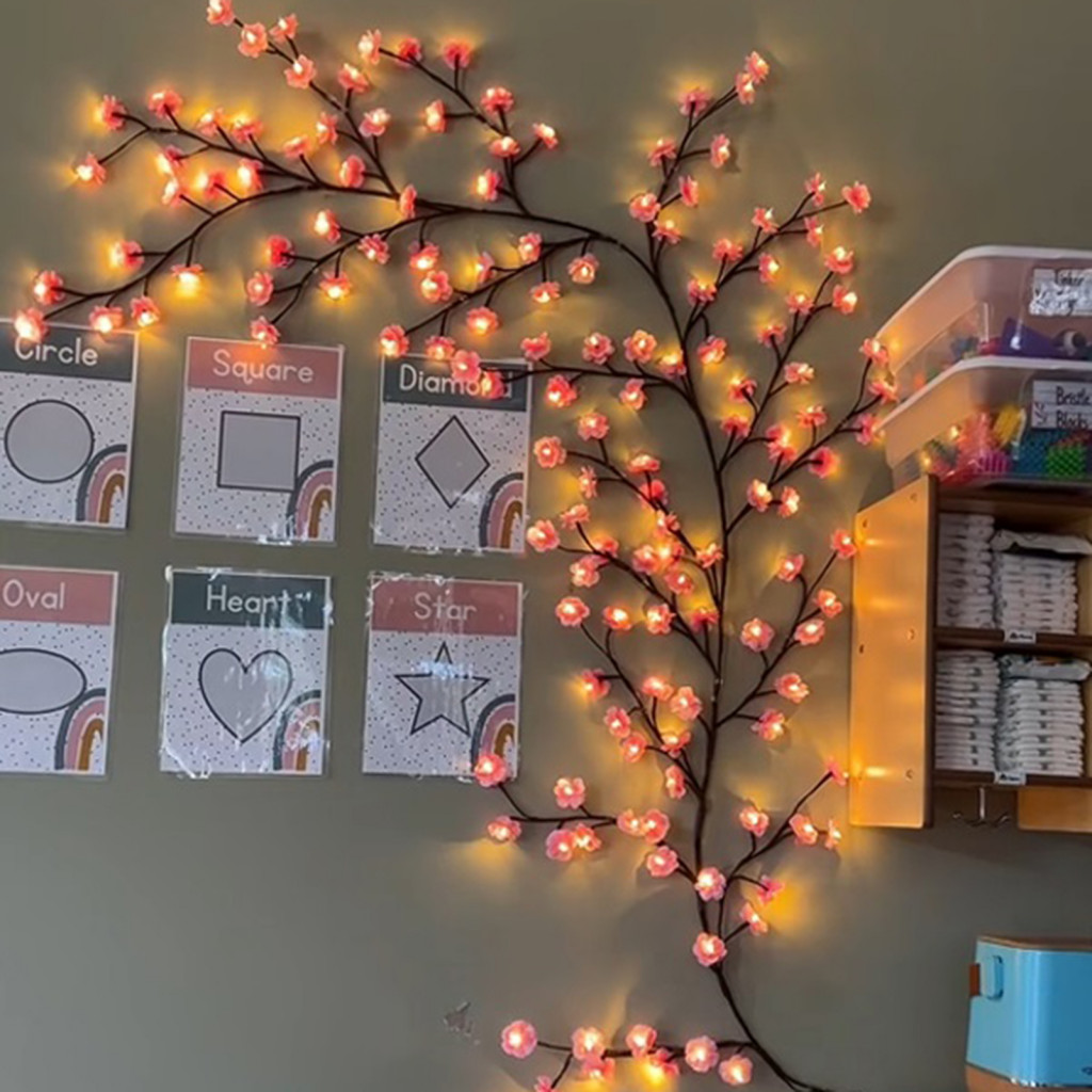 GH| Realistic Texture Branch Light Led Branch Light Cherry Blossom Vine ...