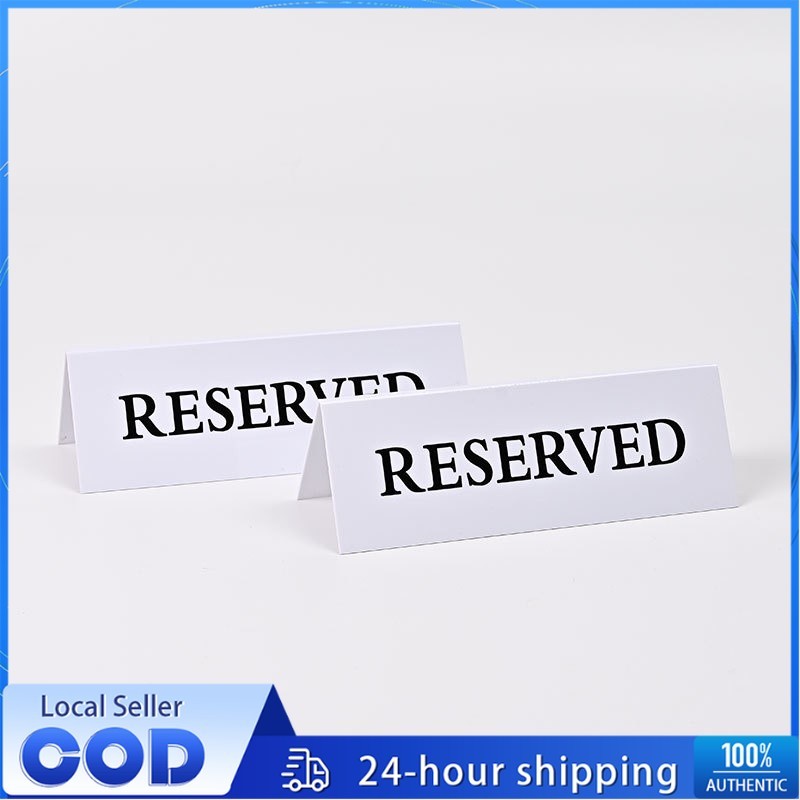 Acrylic Table Reserved Sign Black&White Restaurant Hotel Table Card ...