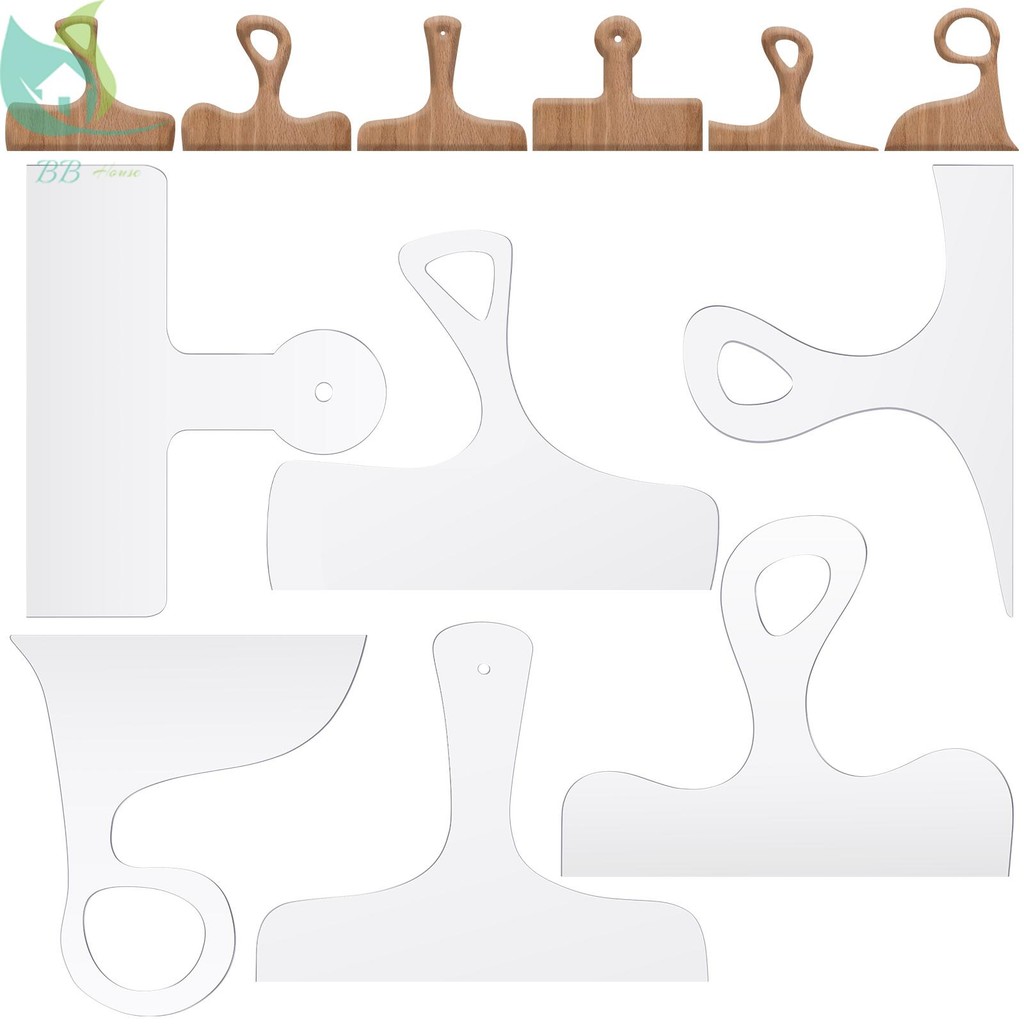 6Pcs Cutting Board Handle Template Set Transparent Acrylic Charcuterie ...