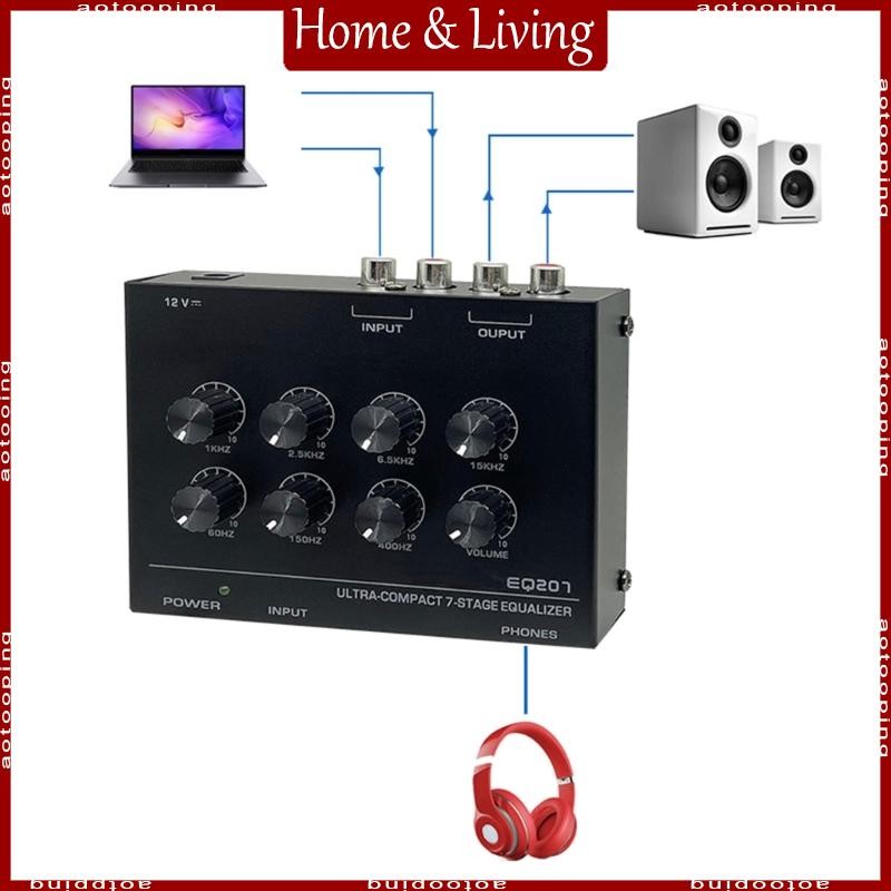 AOTO Customizable Sound Enhancer Phone Preamplifier EQ207 with 7 Band ...