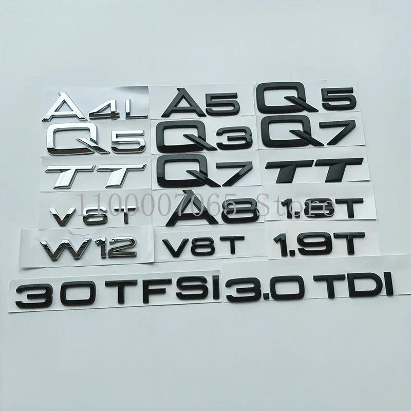 ABS Letters Numbers Emblem for A1 A3 A4 A5 A6 A7 A8 Q2 Q3 Q5 Q7 TT 2.0T ...