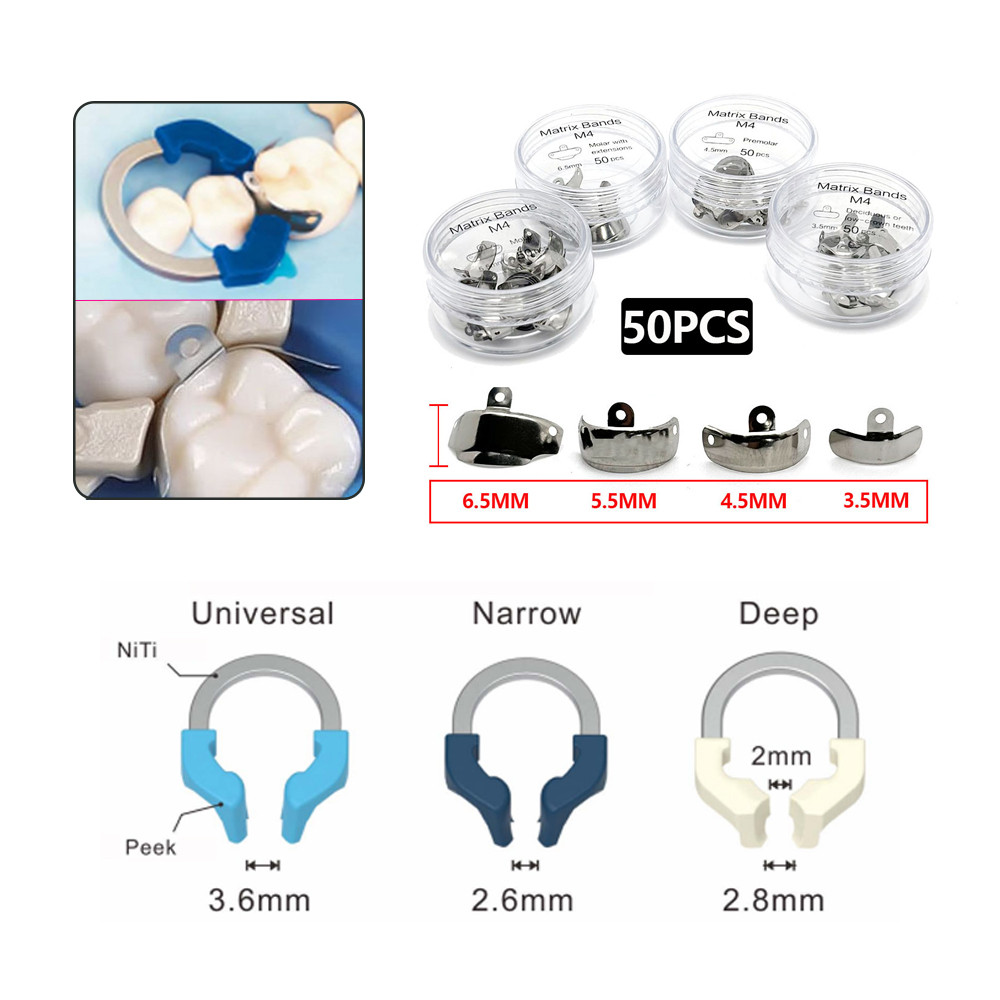 Dental Matrix Bands Sectional Contoured Matrix System Metal Matrices ...