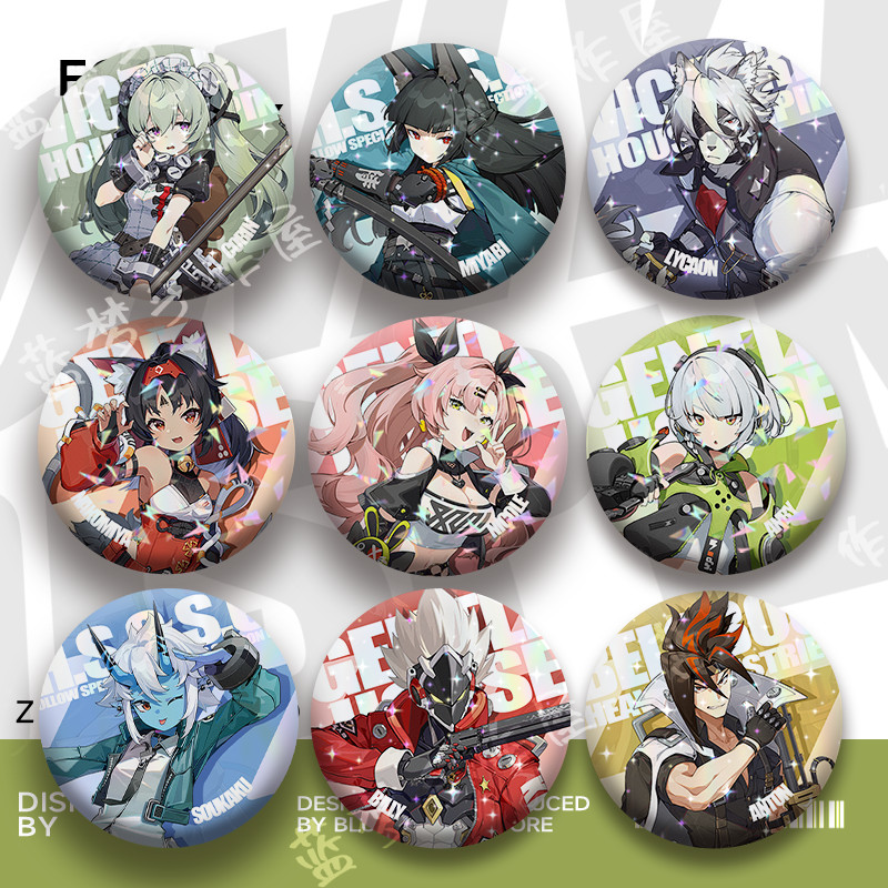 Zenless Zone Zero Badges Pins Anime Nicole Demara Billy The Kid Women ...