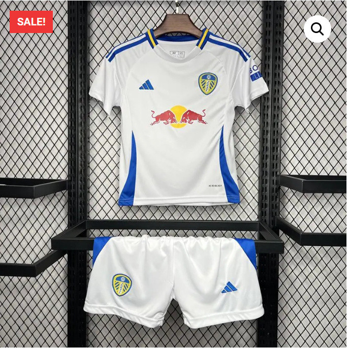 2024/25 Kids Leeds United Home Kit Kit Football Shirt Soccer Jersey ...