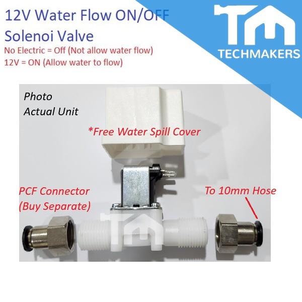 12V Water Solenoid Valve G1/2 1/2" Inch Plastic Electrical Solenoid ...