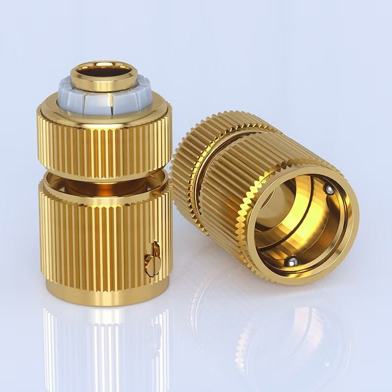 Copper Color Alloy Water-Passing Quick-Connect Car Wash Water Gun Joint ...