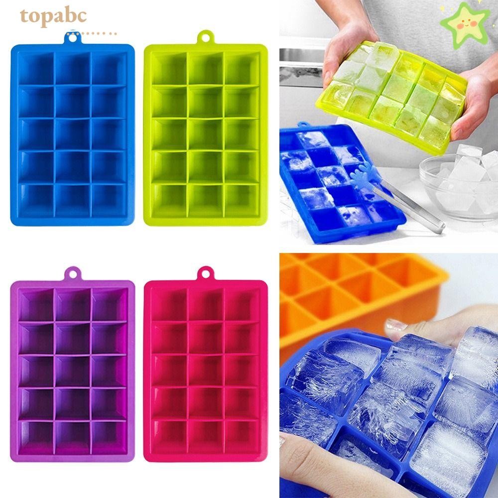 TOPABC Small Square Mold Reusable Silicone 15 Grid Ice Maker | Shopee ...