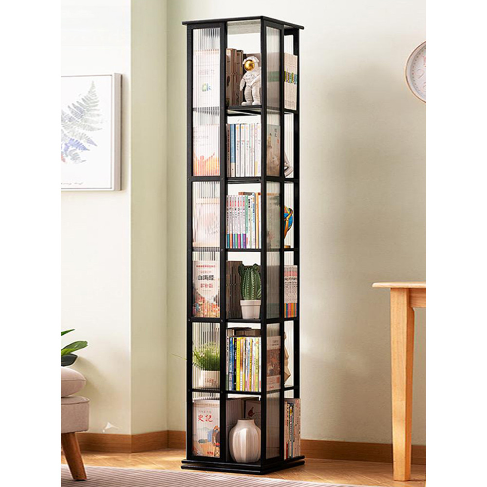 Rak Penyimpanan Lantai Rak Buku Berpusing Rak Buku Kabinet Penyimpanan ...