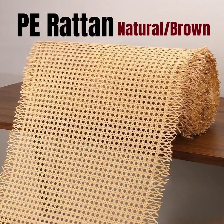 Rattan Sheet PE Rattan Sheet Rotan Anyaman Synthetic Rattan Netting ...