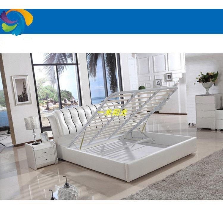 High Box Tatami Support Frame Soft Bed Frame Pork Frame Keel Frame Pneumatic Rod Solid Wood ...