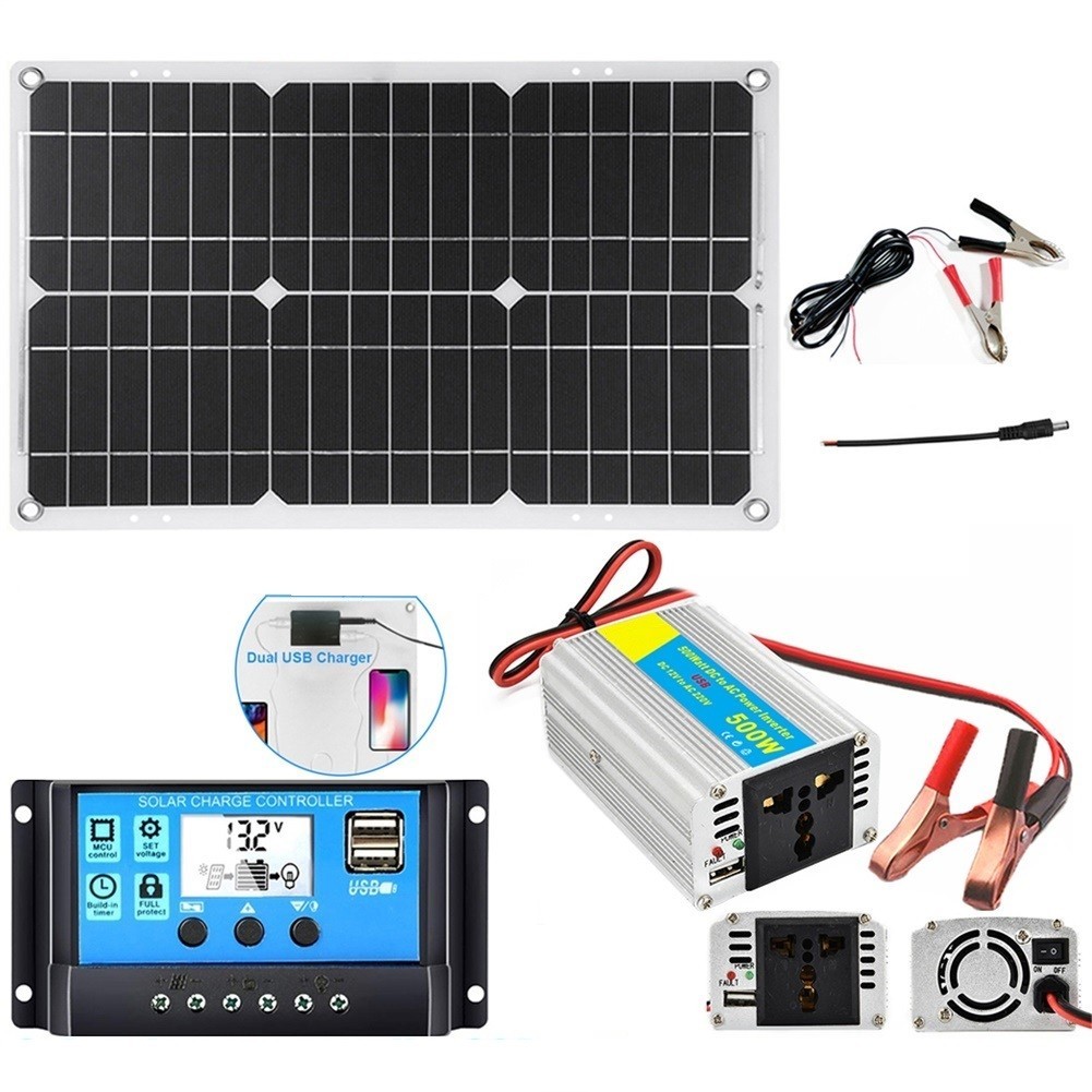 Solar Panel Inverter Kit DC12V To AC 220V Solar Complete with ...