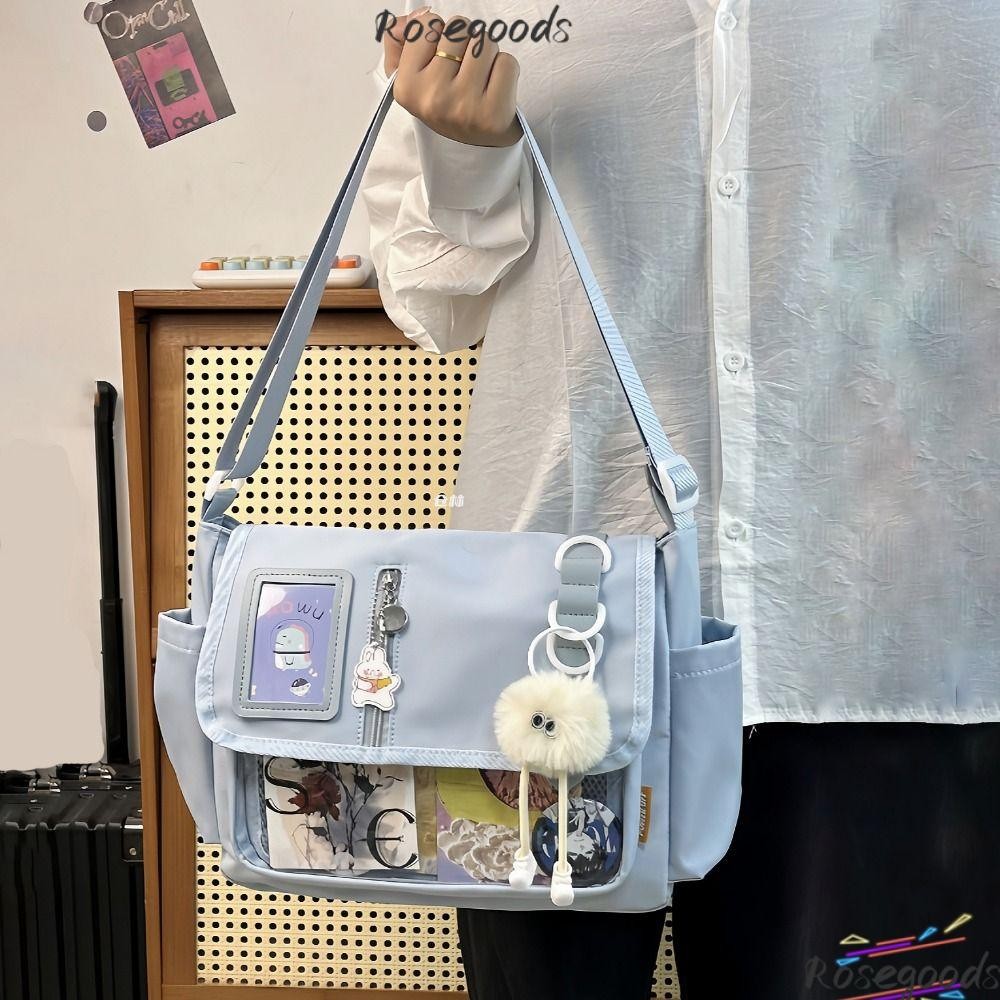 ROSEGOODS JK Ita Bag, Lightweight Y2K Transparent Crossbody Bag ...