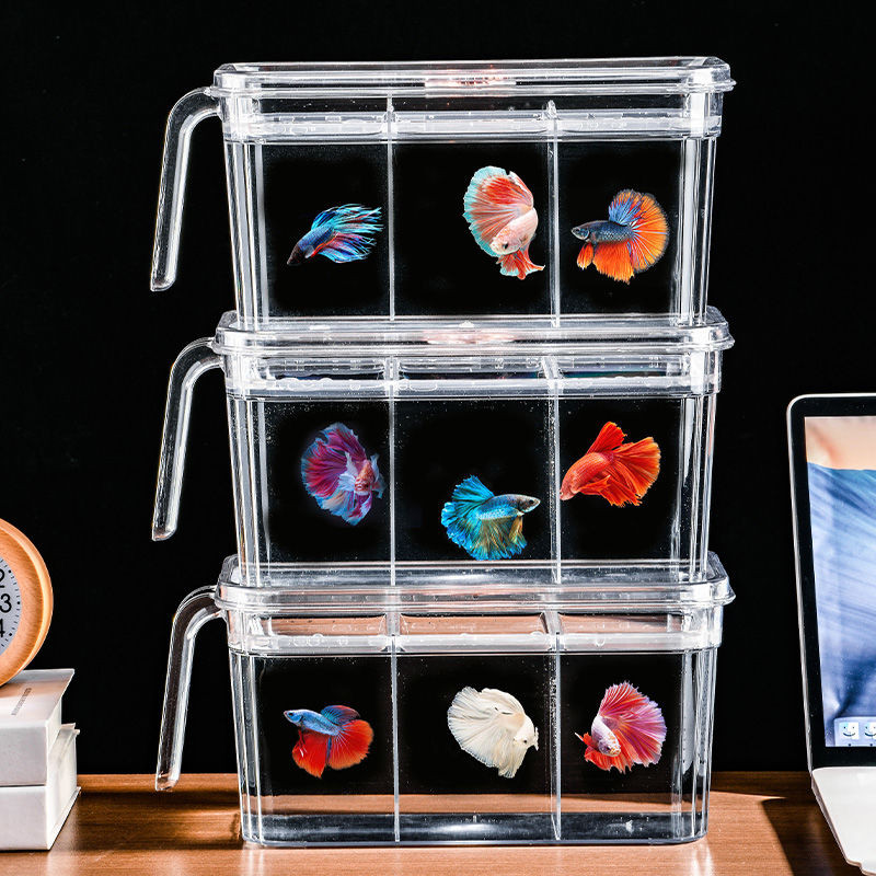 Fish Tank Small Betta Fish Tank Multi-Grid Desktop Fish Tank Dedicated ...