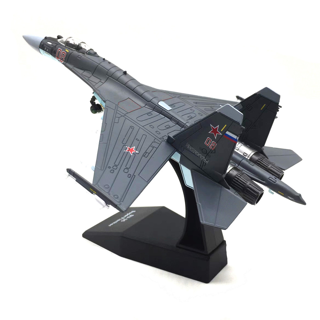 Russian Su-35 fighter model dark gray paint 1:100 size SU-35 fighter ...