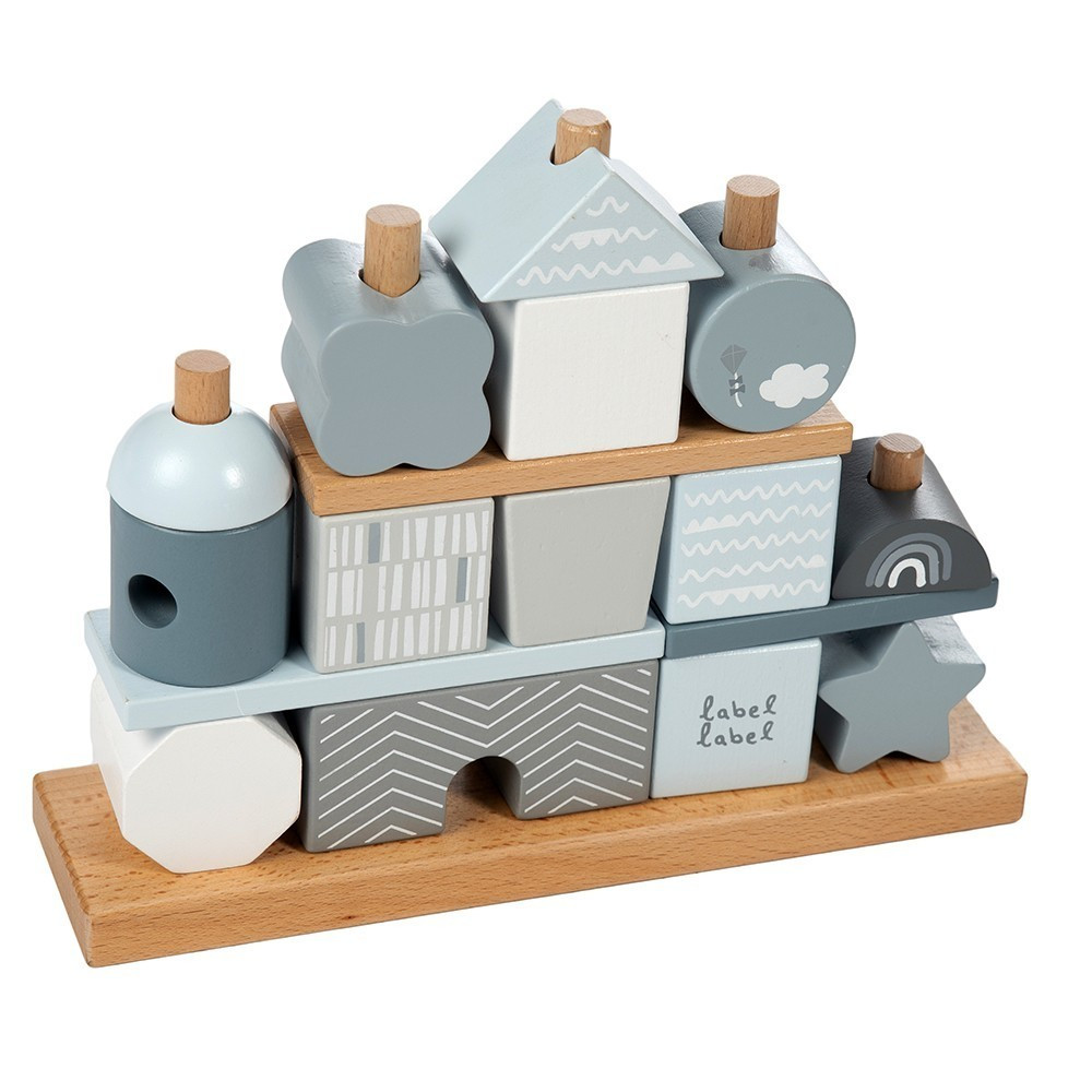 Wooden block castle theme big size wooden block label label | Shopee ...