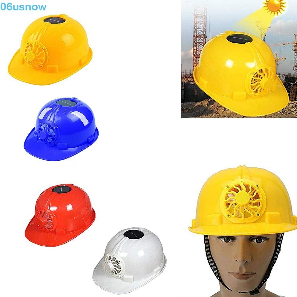USNOW Fan Helmet, With Cooling Fan Solar Power Fan Safety Helmet ...