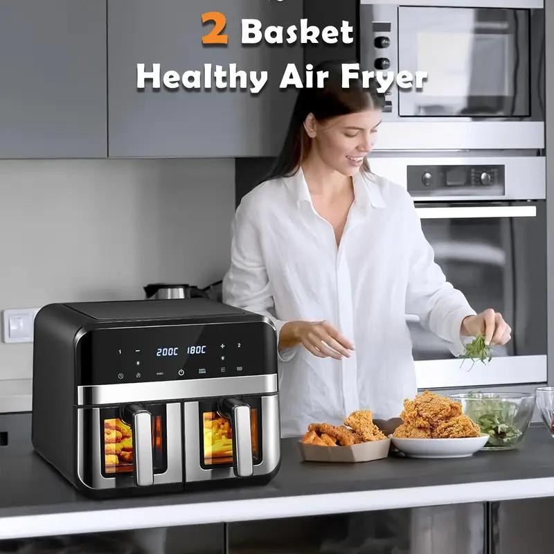 Digital Display Air Fryer Oven - Rapid Healthy Cooking, 8-in-1 Multi ...