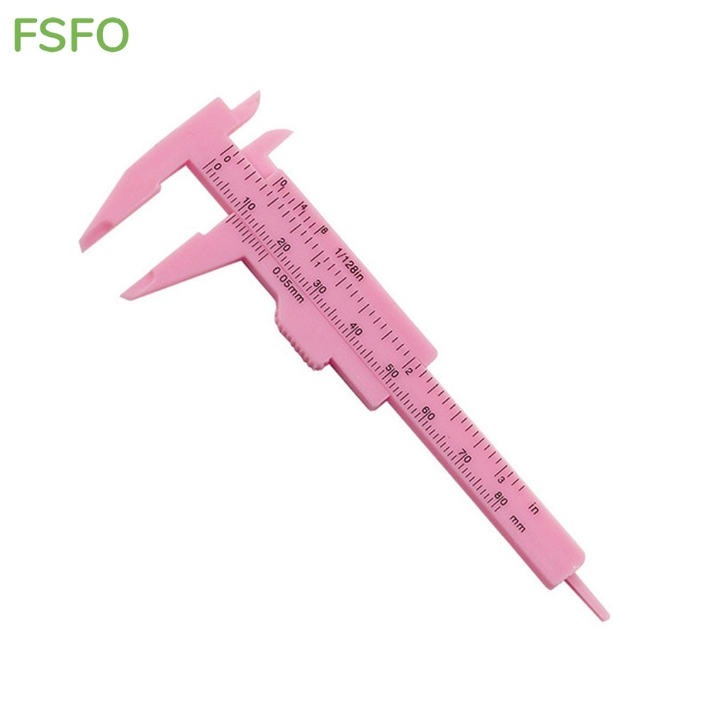 FSFO| 0-80mm Plastic Sliding Vernier Caliper Gauge Measure Tool Double ...