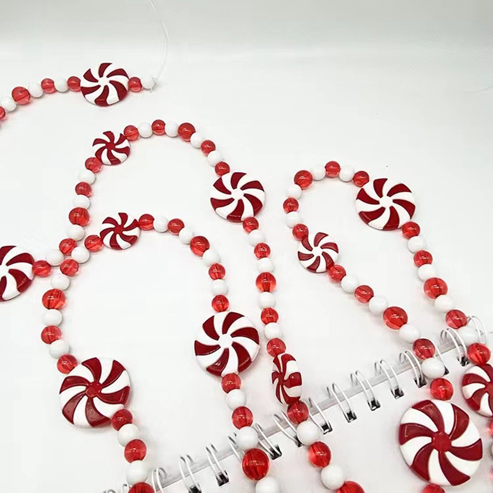 8 Feet Christmas Candy Garland Christmas Party Decorations Acrylic Bead ...
