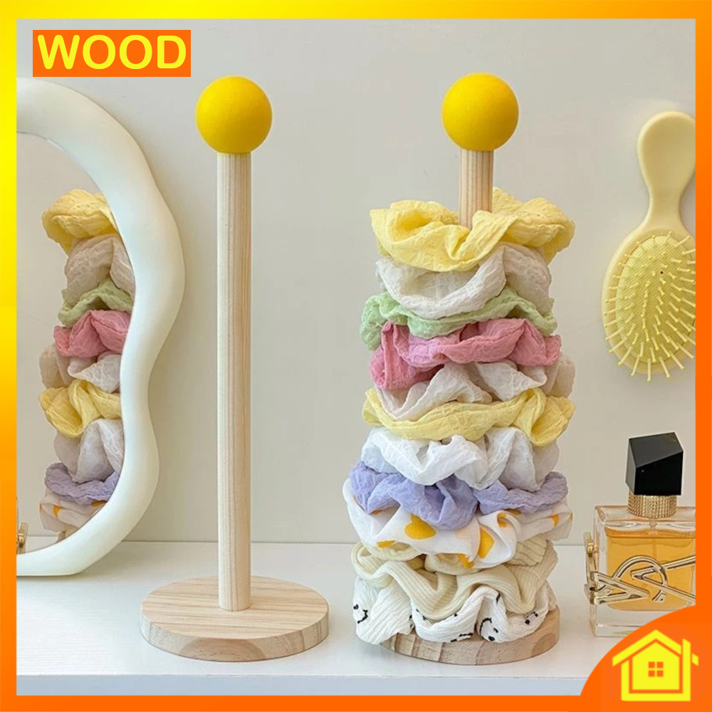 Scrunchie Display Wood Standee Tower Holder Organizer Storage Rack Rak ...