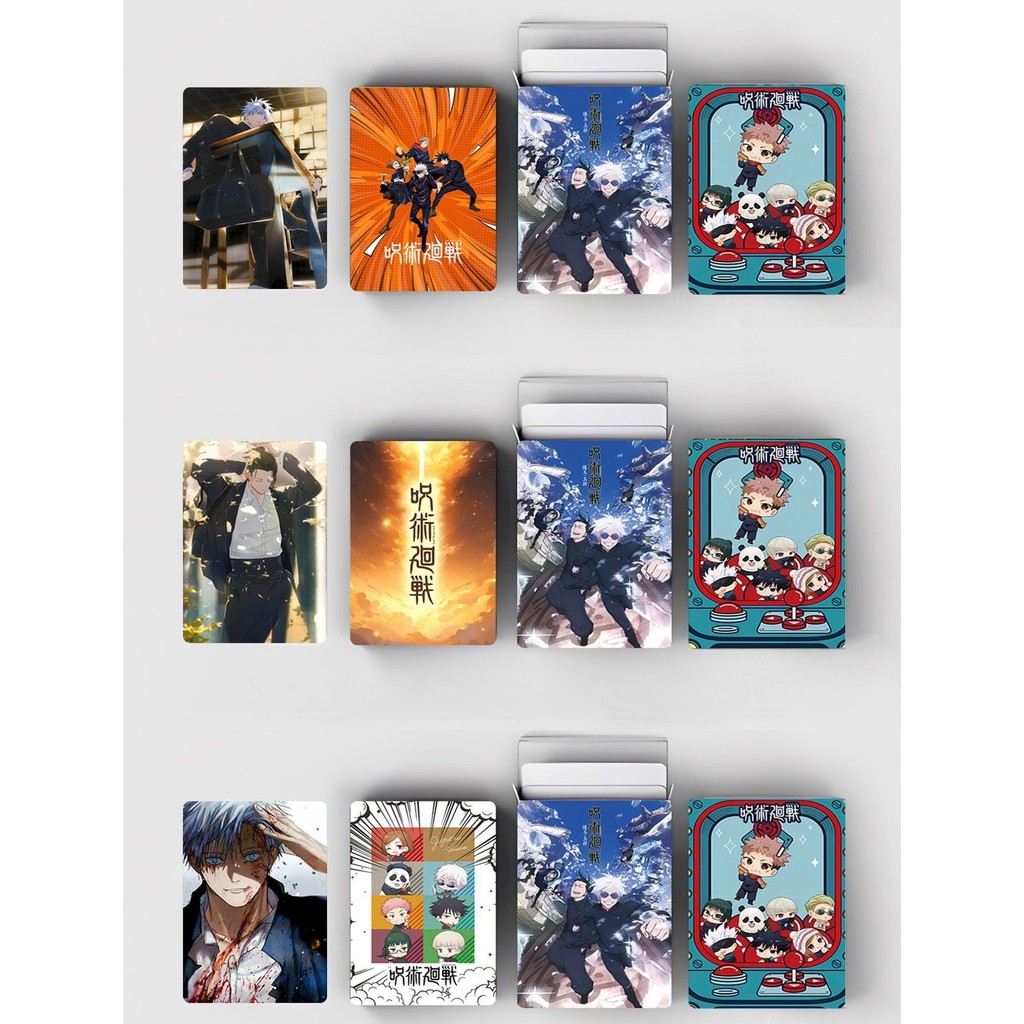 50-92pcs Manga Manhwa Jujutsu Kaisen Laser Holographic Lomo Cards ...