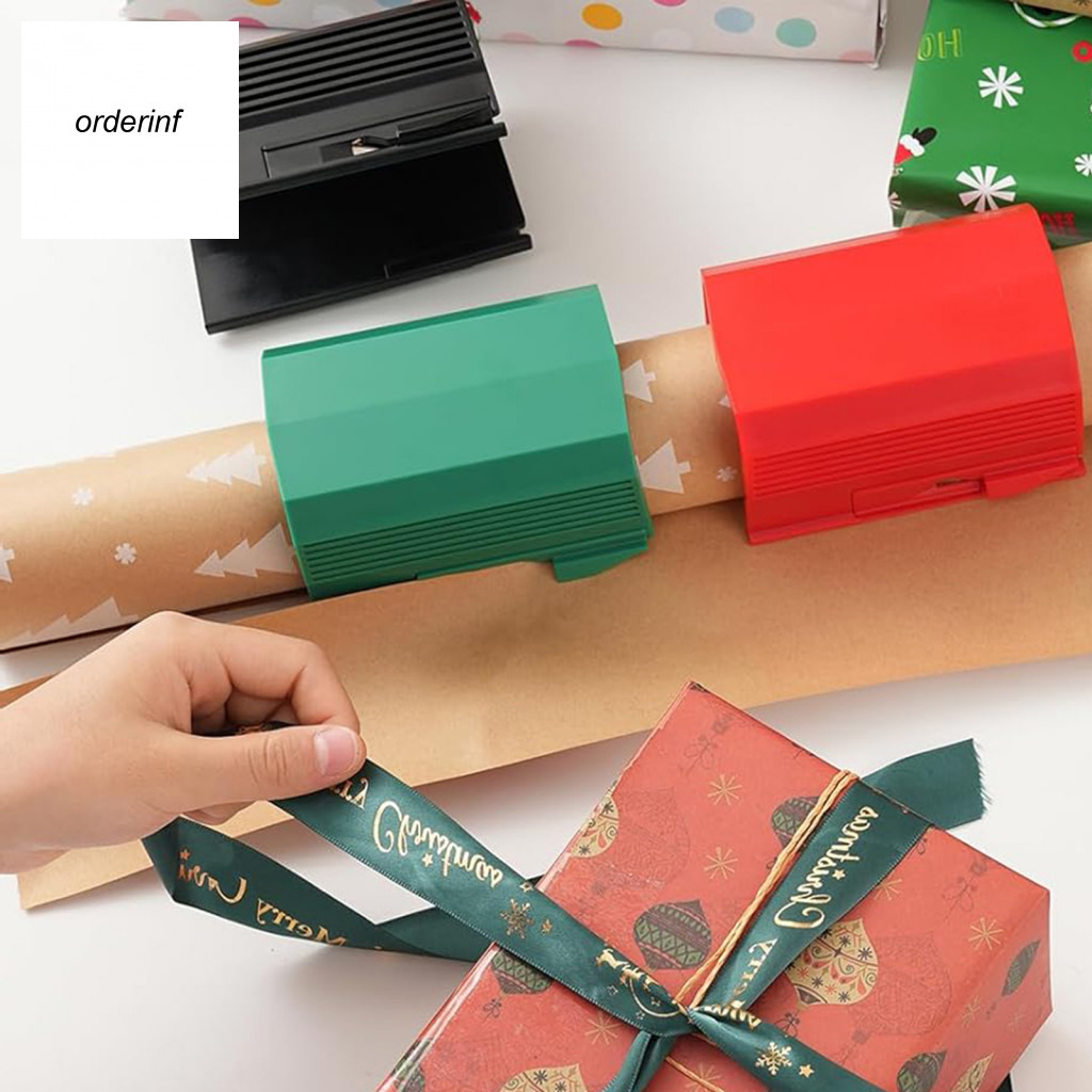 OR_ Gift Wrapping Paper Roll Cutter Paper Trimmer Christmas Wrapping ...