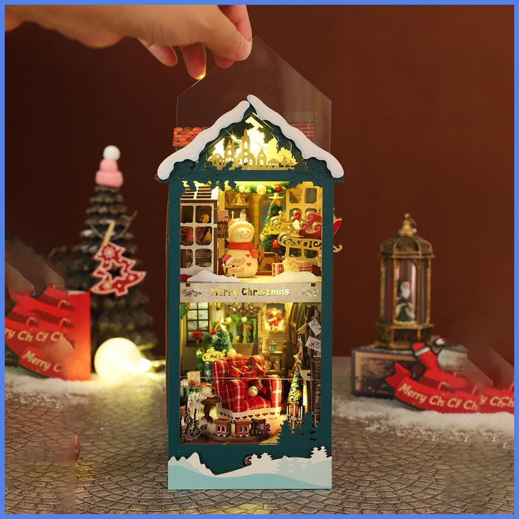 Christmas Book Nook Book Nook Miniature Craft Kit Diorama Kits for ...