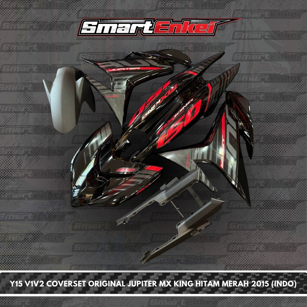 ORIGINAL- Y15 V1V2 COVERSET ORIGINAL JUPITER MX KING HITAM MERAH 2015 ...