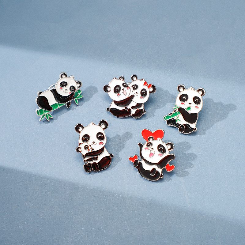 Panda Brooch Cute Animal Oil Drip Metal Badge | Shopee Malaysia